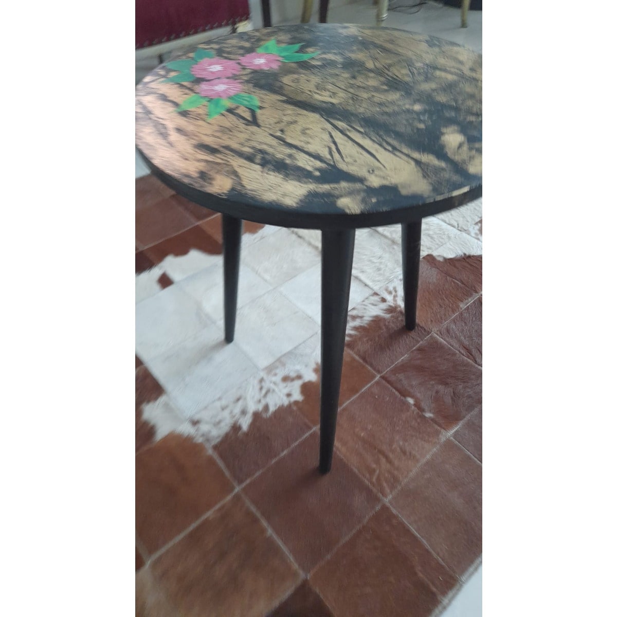 Hand Painted Round Table-SoUnique.PK